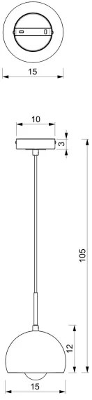 Lustr na lanku COOL 1xE27/60W/230V