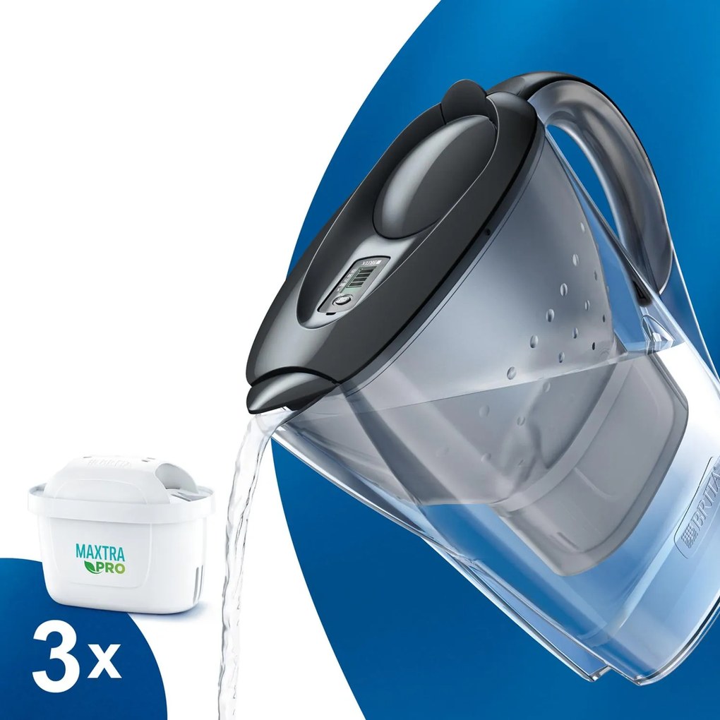 Brita Sada filtrační konvice Marella, 2,4 l, grafitová + 3 filtry Maxtra Pro Pure Peformance 1052796