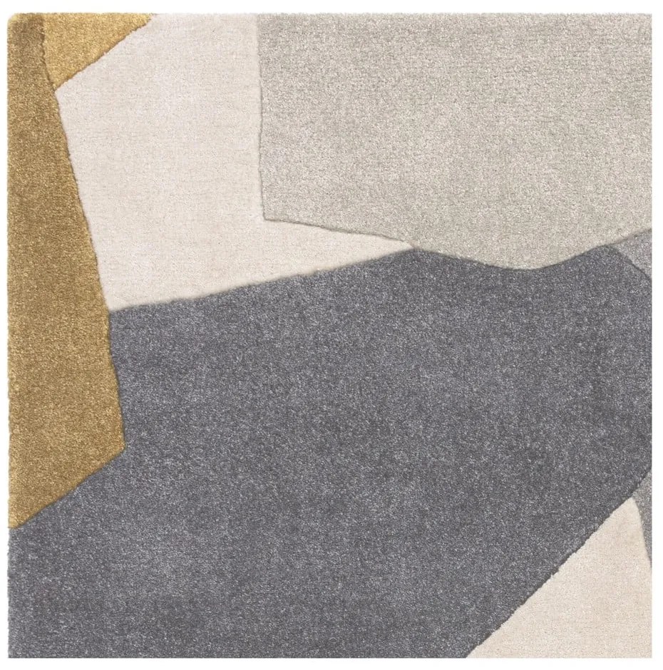 Ručně tkaný koberec z recyklovaných vláken v okrově žluté a šedé barvě 200x290 cm Romy – Asiatic Carpets