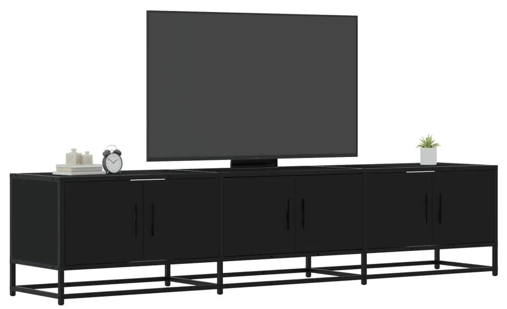 TV skříňka černá 180 x 35 x 41 cm kompozitní dřevo