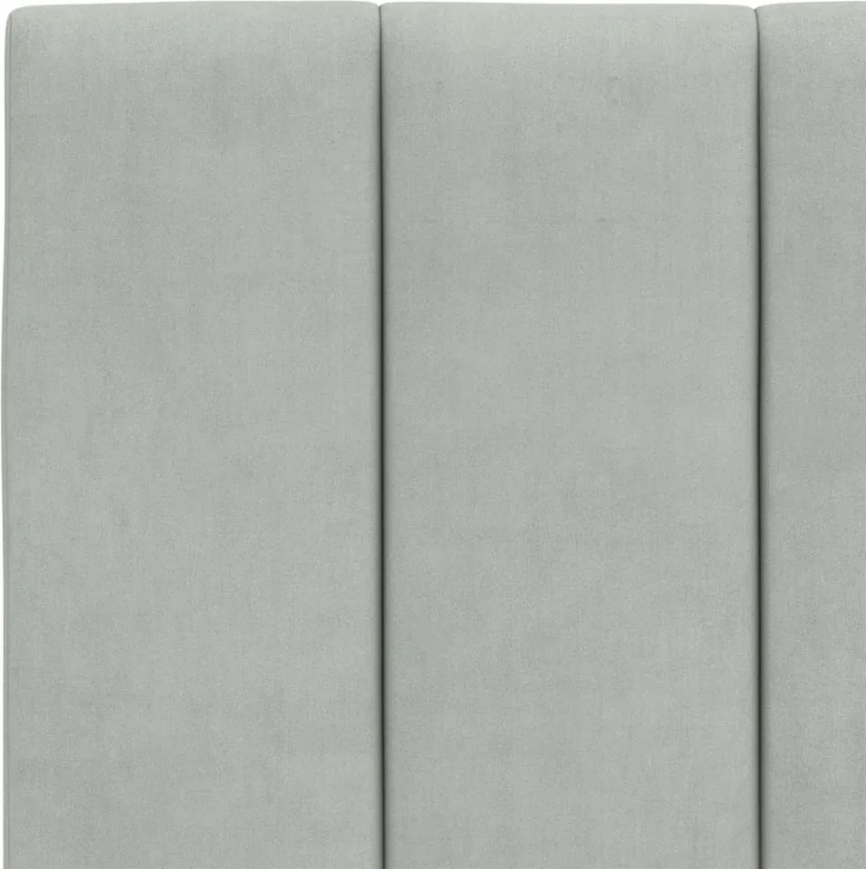Postel s matrací Hanko světle šedá 120 x 200 cm samet 3208586