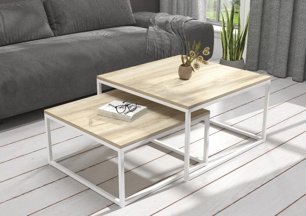 ADRK Furniture Konferenční stolek 2v1 KAMA