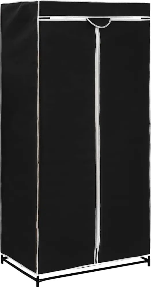 Šatní skříň černá 75 x 50 x 160 cm 282437