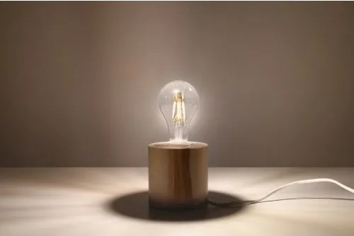Stolní lampa SOLLUX Salgado E27 1x60W bez zdroje přírodní dřevo SL.0674
