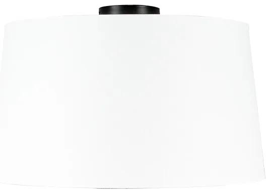 Stropní svítidlo matně černé s bílým odstínem 45 cm - Combi