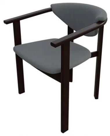 Jídelní židle s područkami MOVILE 9 - ořech / šedá 1
