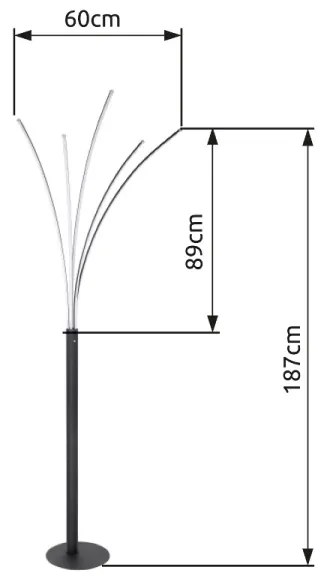 Globo 59229B - LED Stmívatelná dotyková stojací lampa BIZZY LED/36W/230V