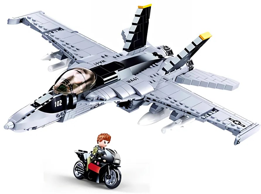 Sluban Model Bricks M38-B0928 Stíhačka F/A-18 Super Bumblebee