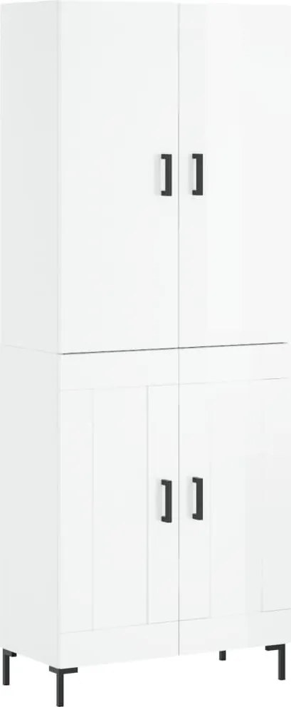 vidaXL Skříň highboard 69,5 x 34 x 180 cm kompozitní dřevo [3195789] Barva: kouřový dub