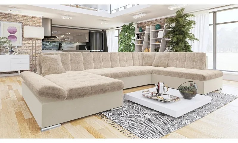 Rohová sedací souprava Genero Premium, Potah: Venus Velvet 2927 + Miu 2041, Strana: Levá - U