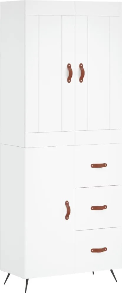 Skříň highboard bílá 69,5 x 34 x 180 cm kompozitní dřevo 3199785