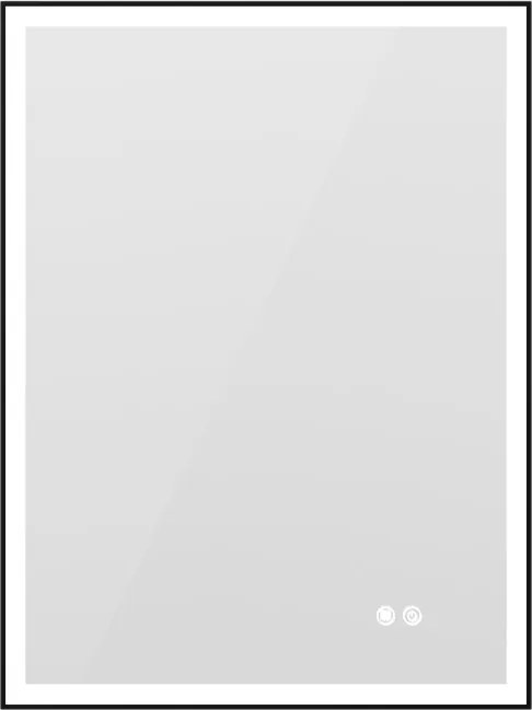 Erga Samira, LED zrcadlo 60x80cm v černém rámu, 2185 lm, 3 barvy světla, přední osvětlení, ERG-V01-SAMIRA-6080-BK