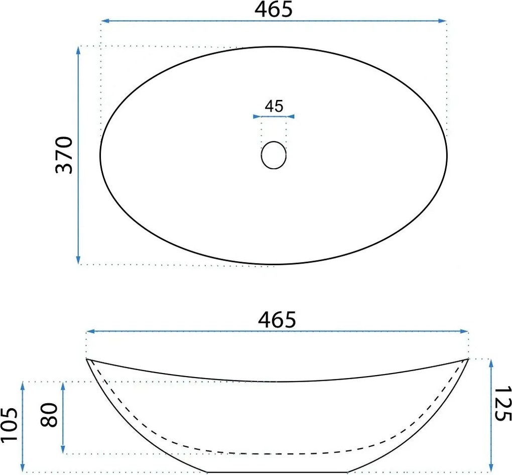 Rea Rea, Umyvadlo na desku Leona, REA-U3609