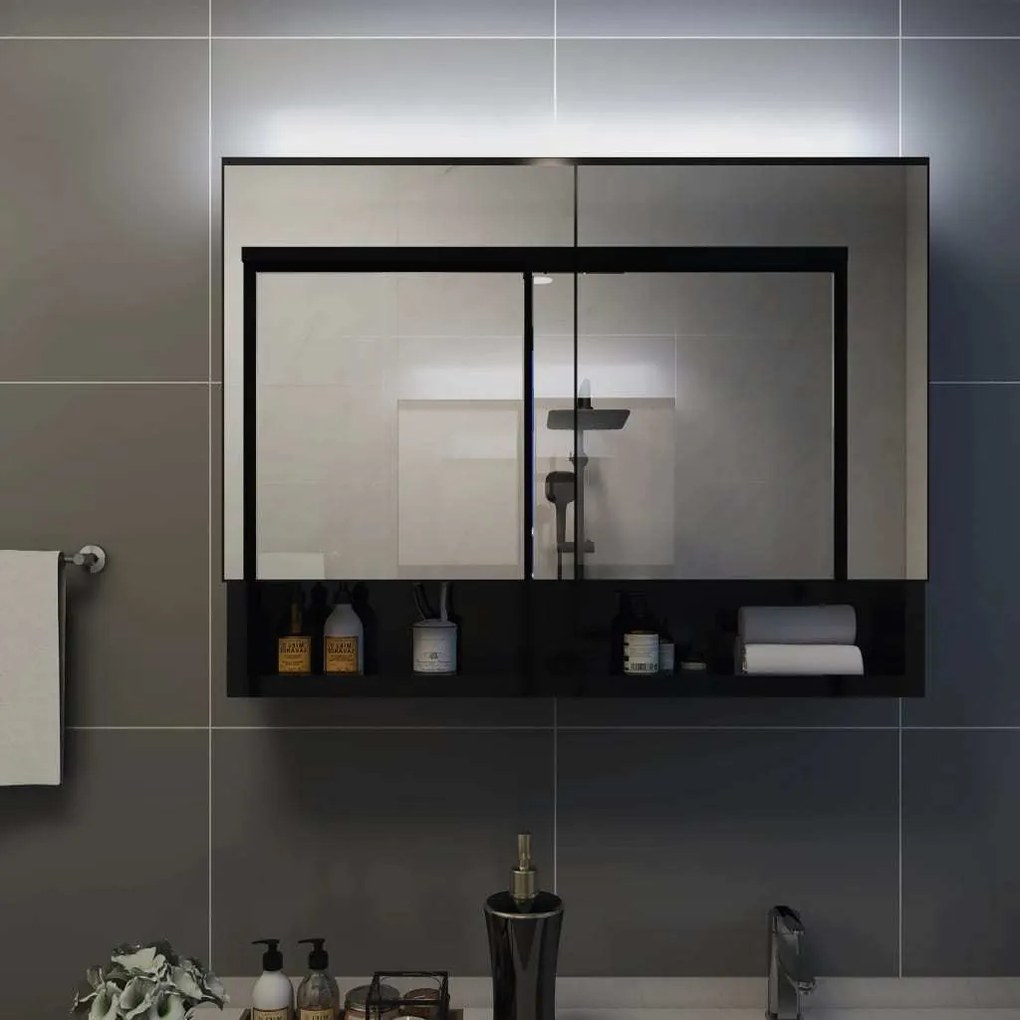 vidaXL LED koupelnová zrcadlová skříňka 80 x 15 x 60 cm MDF [323605] Barva: dub