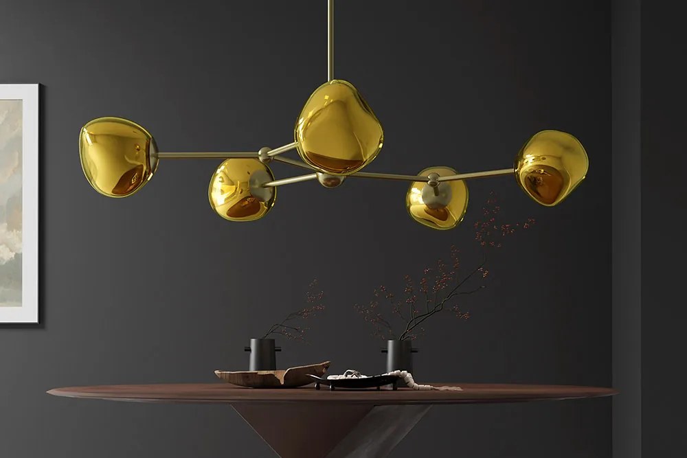 Designové závěsné svítidlo Hanzila 97 cm zlaté - skladem