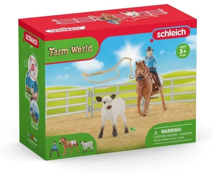 Schleich 42577 Kovbojská zábava s lasy, 15 x 19 x 8 cm