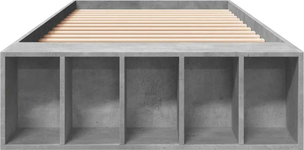 Rám postele betonově šedý 100 x 200 cm kompozitní dřevo 3280604
