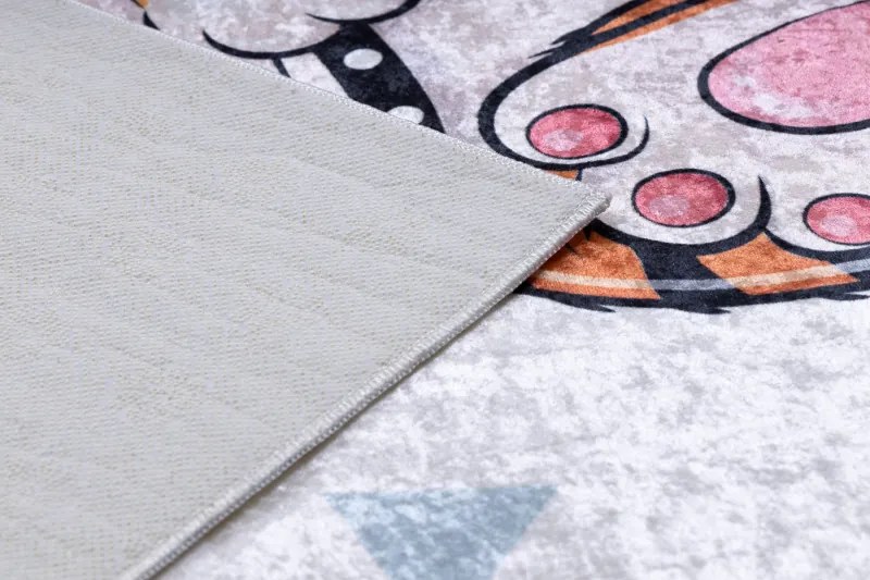 Dywany Łuszczów, Dětský kusový koberec Bambino 1960 Tiger indian white, 140x190, vícebarevná, dětský pokoj