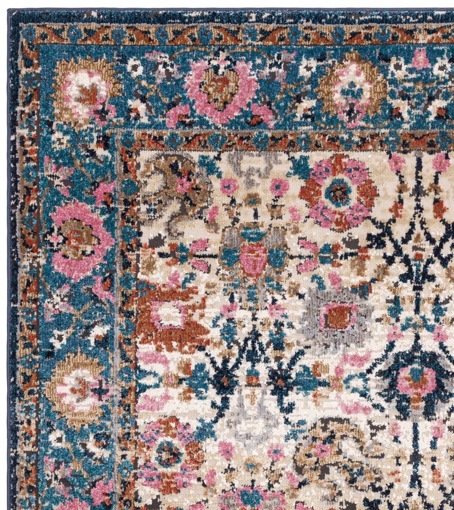 Modrý koberec Cure Blue Retro Rozměry: 195x290 cm