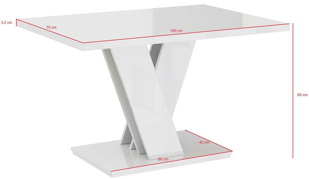 Prospero Konferenční stolek Masiv Barva: bílá/ kámen