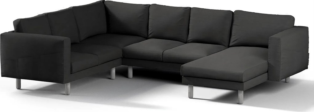 Potah na pohovku IKEA Norsborg rohová, 5-místná se šezlongem barva šedá