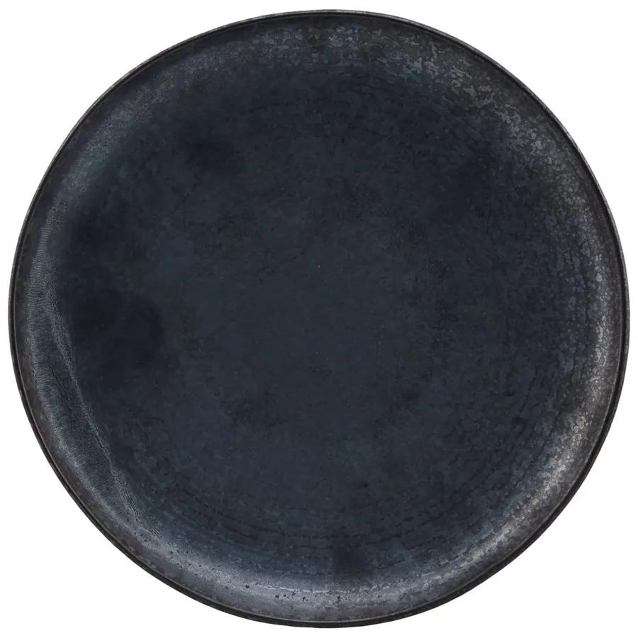 House Doctor Mělký talíř PION 28,5 cm černá/hnědá