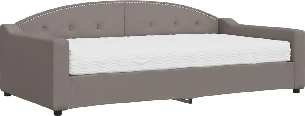 Válenda s matrací taupe 100 x 200 cm textil 3197520