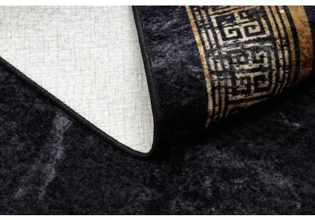 Dywany Luszczow Dětský kusový koberec MIRO 51278.809 pratelný  Mramor, řecký protiskluz, černý / zlatý Rozměr koberce: 140 x 190 cm