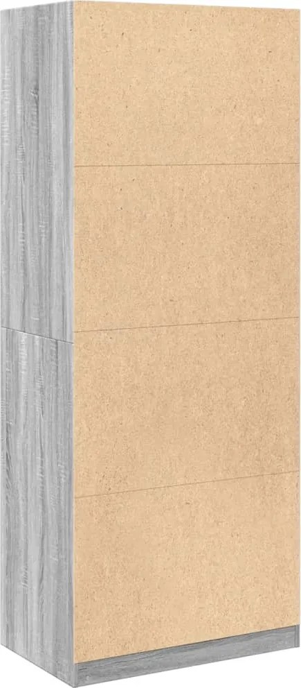 Šatní skříň šedá sonoma 80 x 50 x 200 cm kompozitní dřevo 3307797