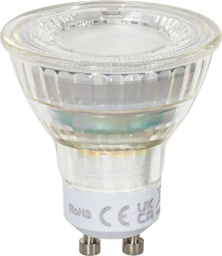 Sada 5 čirých LED žárovek GU10 50mm 2,5W 450 lm 2700K