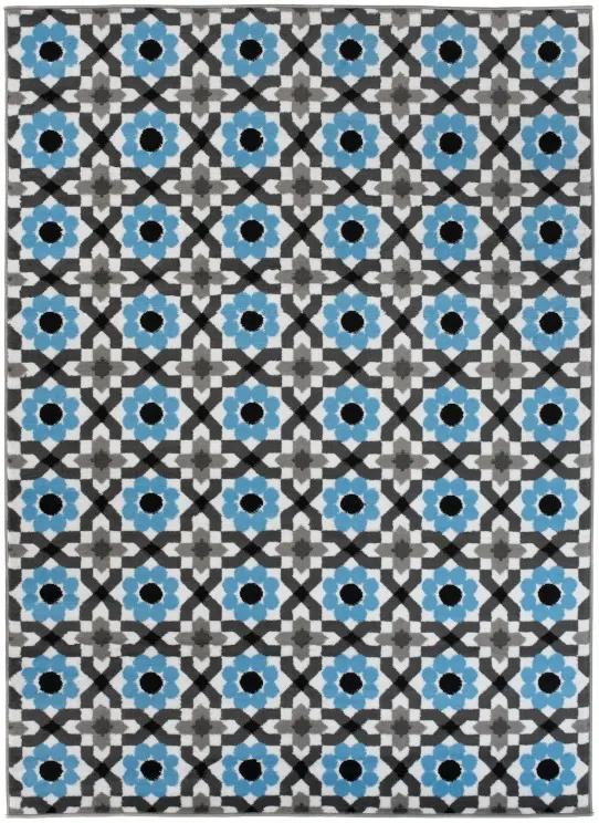 Kusový koberec moderní MAYA  Z645D modrý šedý Rozměr: 200x200 cm