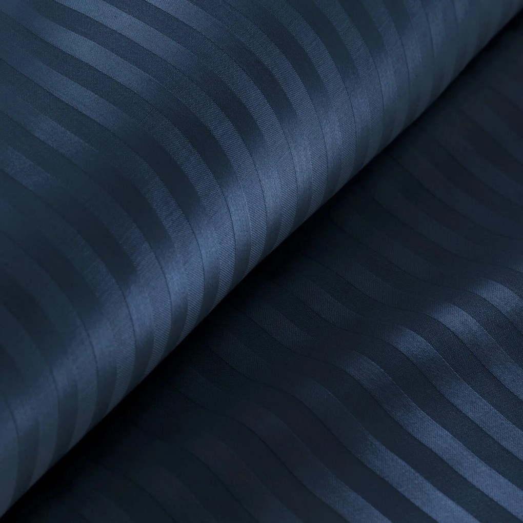 SATÉNOVÉ POVLEČENÍ VERA 200X220 CM, 2 KS 70X80 CM TMAVĚMODRÉ