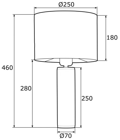 Argon 4232 - Stolní lampa ALMADA 1xE27/15W/230V černá/bílá/mosaz
