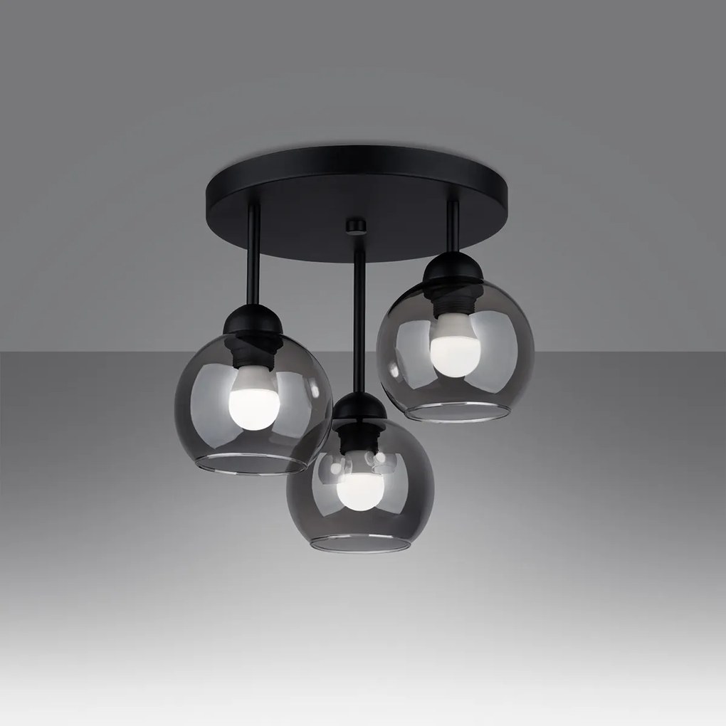 Sollux Lighting Lustr ALINO 3 černý