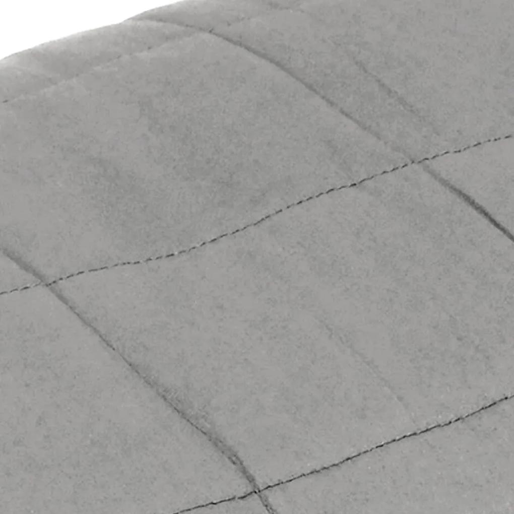 Zátěžová deka šedá 200 x 200 cm 9 kg textil