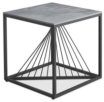 HALMAR INFINITY 2 konferenční stolek čtverec šedý mramor