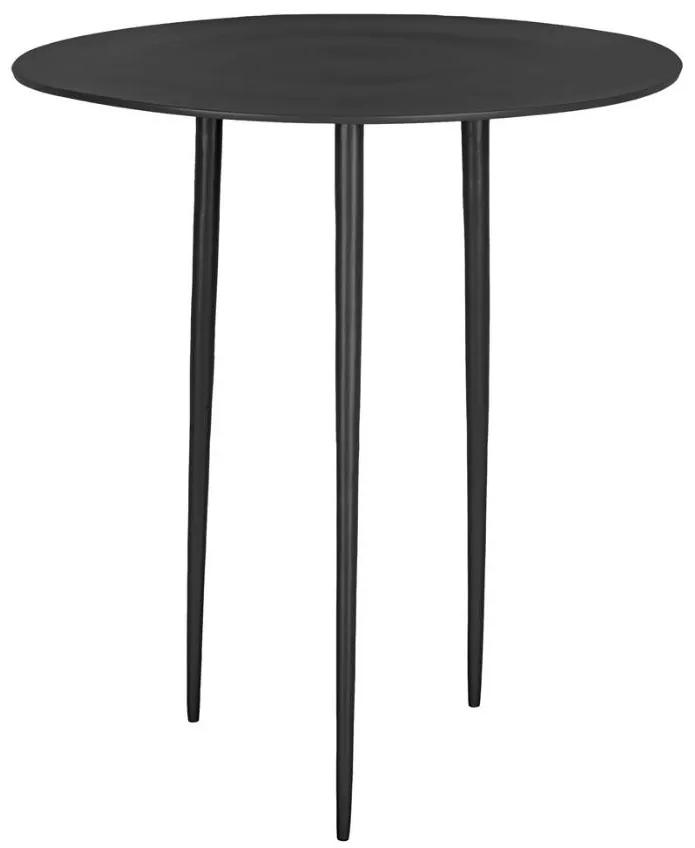 Time for home Černý kovový odkládací stolek Bender 42,5 cm