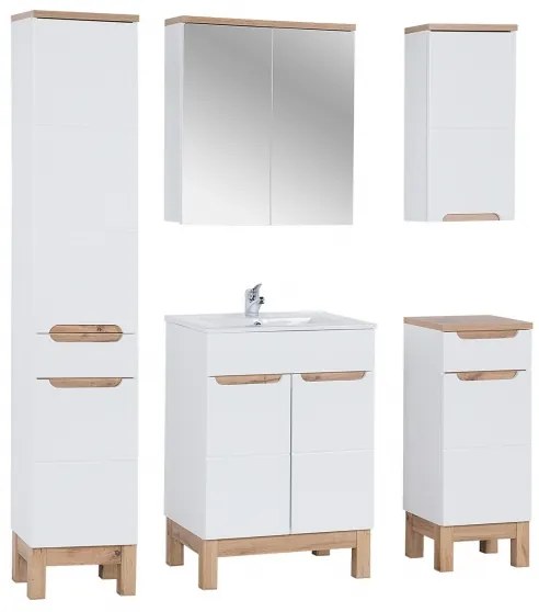 Koupelnová zrcadlová skříňka BALI bílá 80