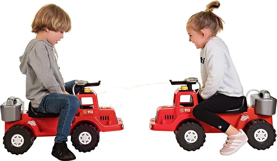 Dětské hasičské odrážedlo stříkací vodu BAYO se zásobníkem 70 cm