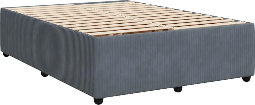 Rám postele bez matrace tmavě šedý 140 x 190 cm samet 3285007