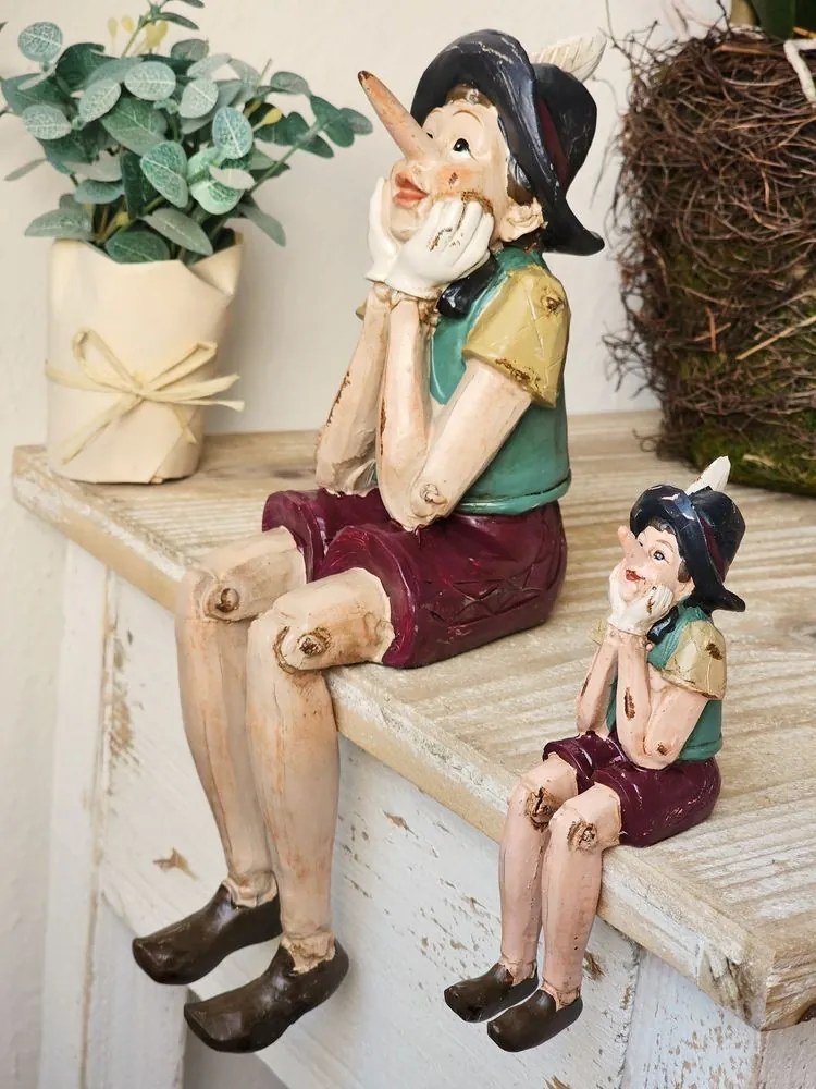 Dekorace sedící Pinocchio  - 4*7*15 cm