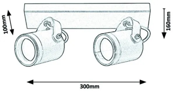 Rabalux - Venkovní nástěnné bodové svítidlo 2xGU10/35W/230V IP44