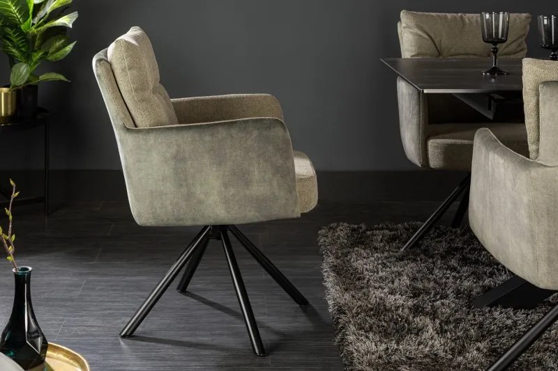 Designová otočná židle Maddison zelená