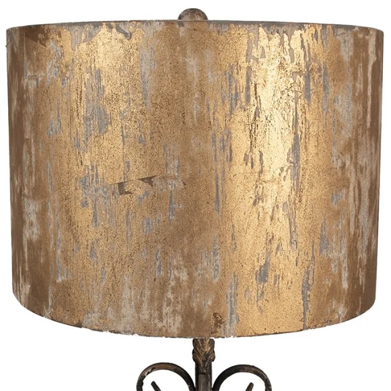 Stolní lampa s ozdobnou stojací nohou a zlatým stínidlem – 36x71 cm