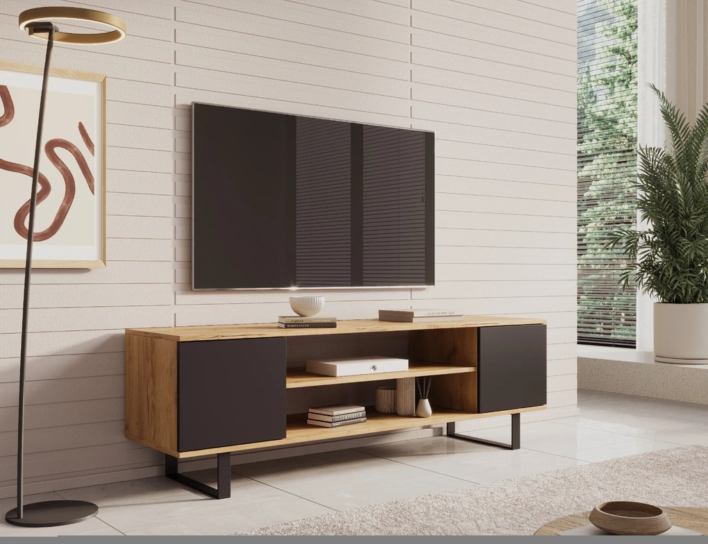 ADRK Furniture Skříňka RTV Lofter 155 cm RTV-LOF-OCB-155