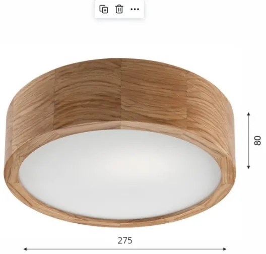 Brilagi - LED Stropní svítidlo CARVALHO 1xE27/60W/230V dub pr. 27,5 cm