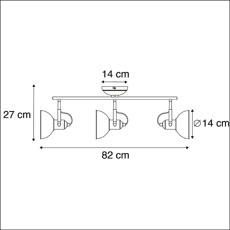 Romantické bodové světlo měděné 3-světlo - Tommy