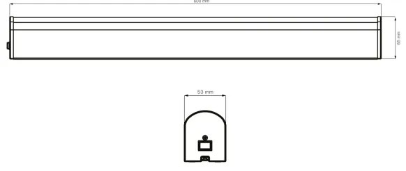LED Koupelnové osvětlení zrcadla ALEX LED/15W/230V 4000K 60 cm IP44 chrom