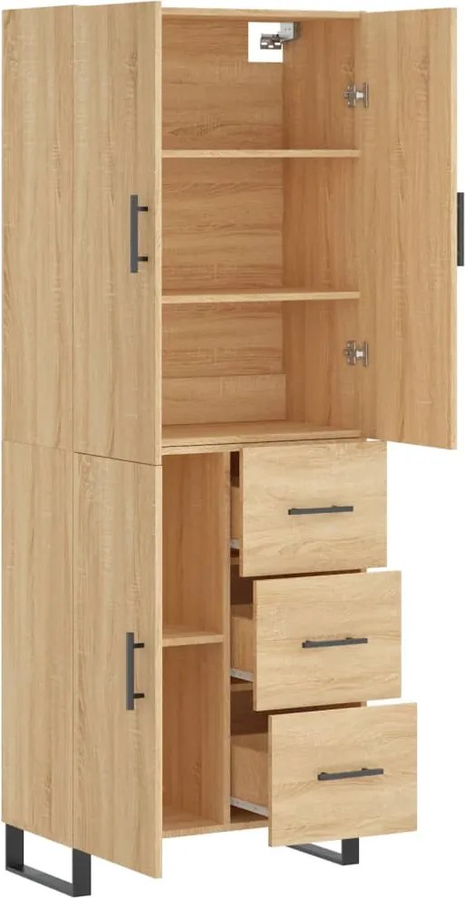 Skříň highboard dub sonoma 69,5 x 34 x 180 cm kompozitní dřevo 3195926