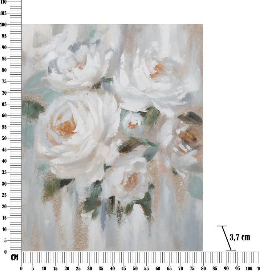 Ručně malovaný obraz 80x100 cm Flower – Mauro Ferretti